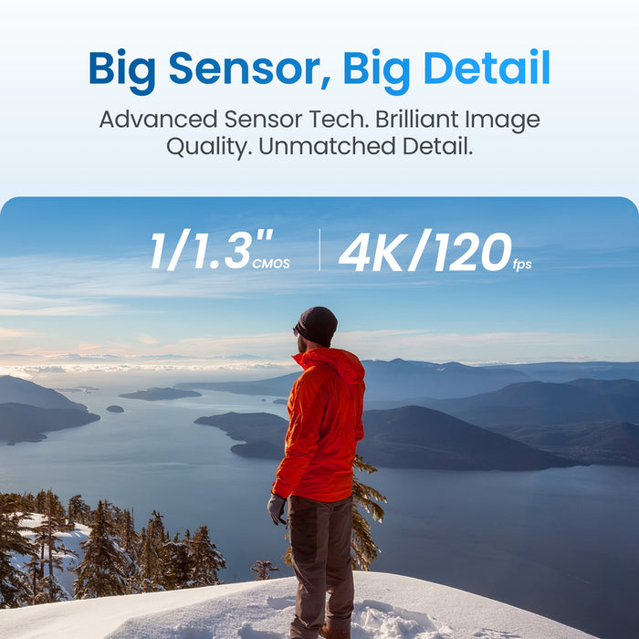 Xtra Edge | 1/1.3" Sensor 4K Action Camera & 52ft Waterproof