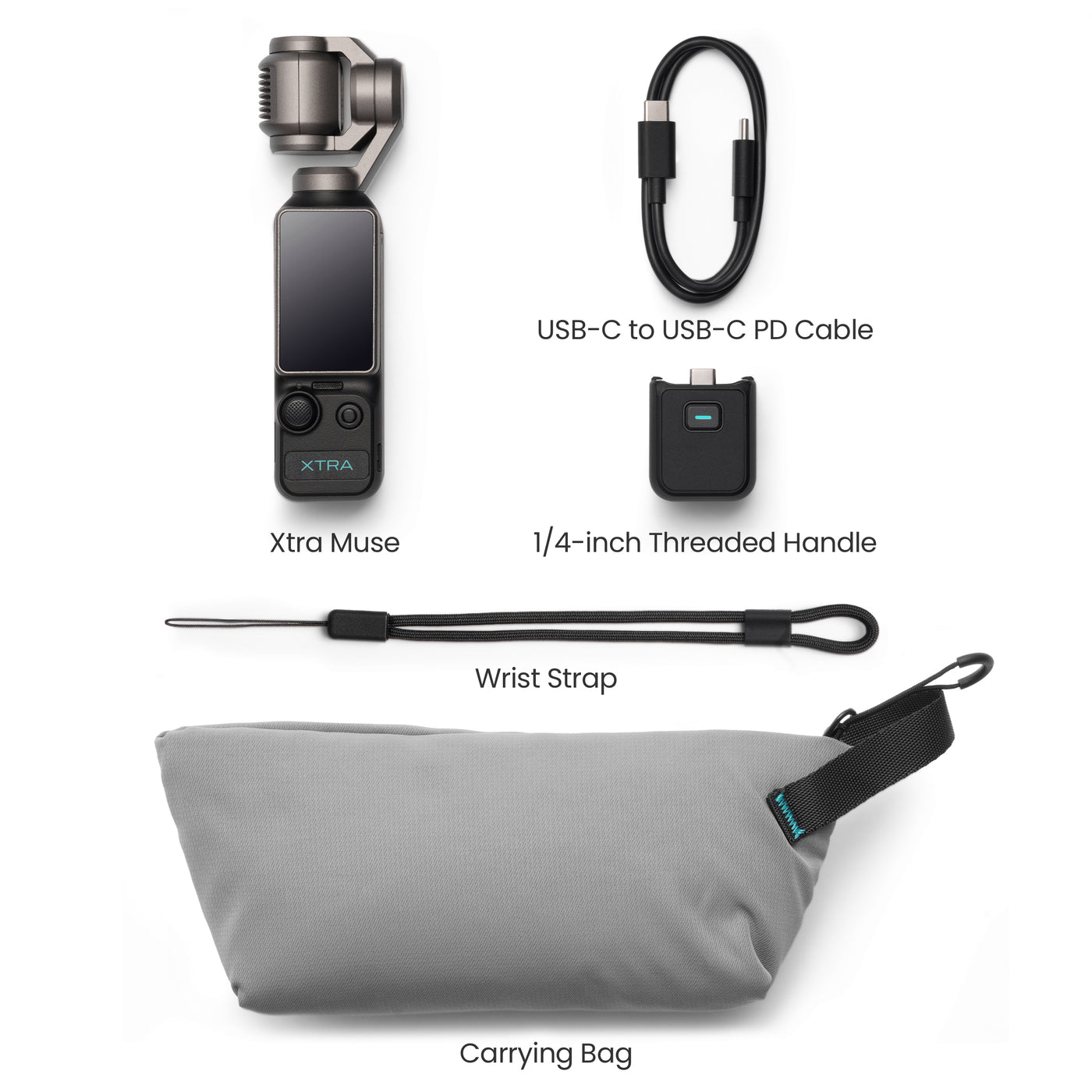 Xtra Muse Pocket Gimbal Camera | 1" CMOS Sensor, 4K/120fps Slow Motion